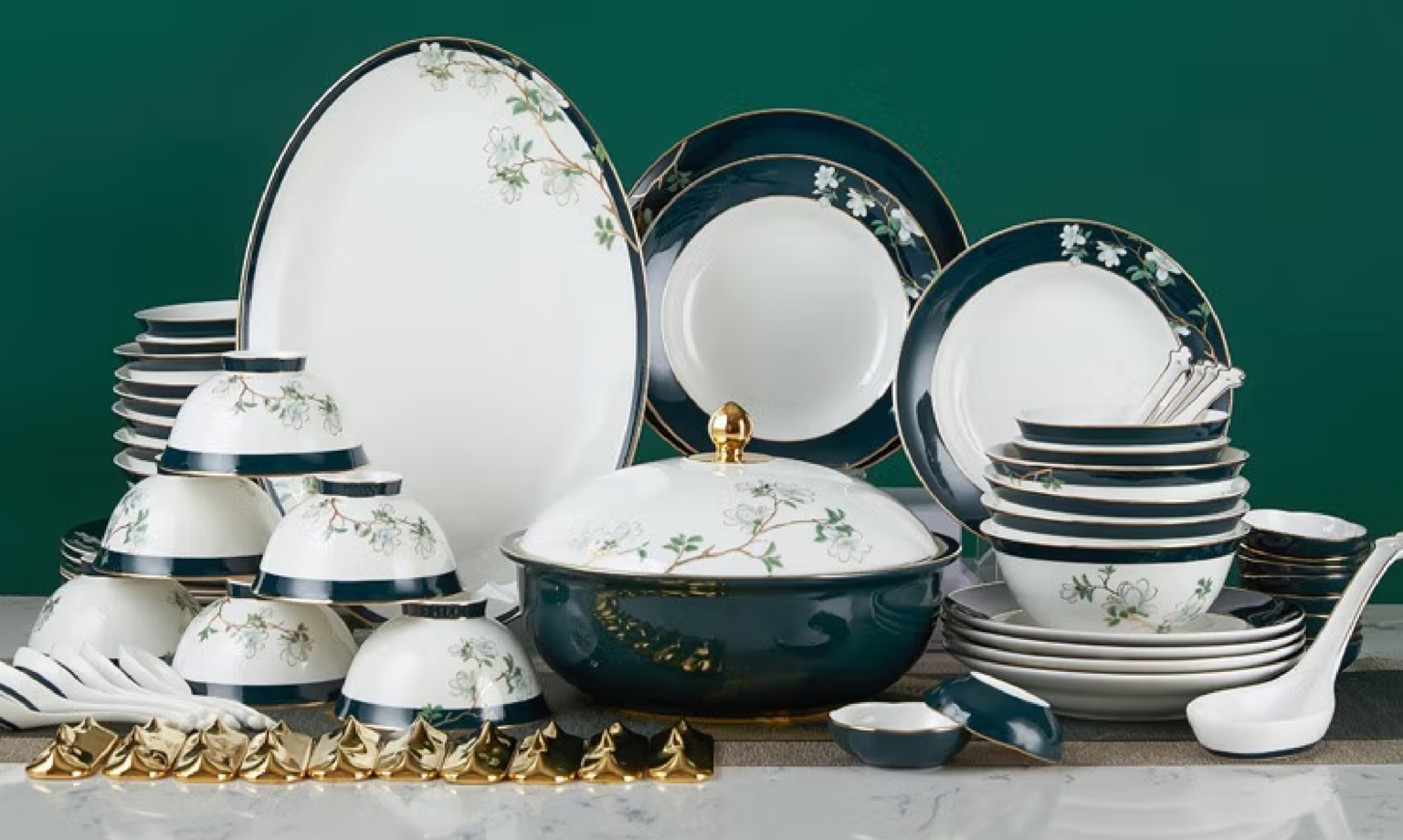 Bone China Dinnerware Set Suitable for Four-Person Gatherings - GC ...