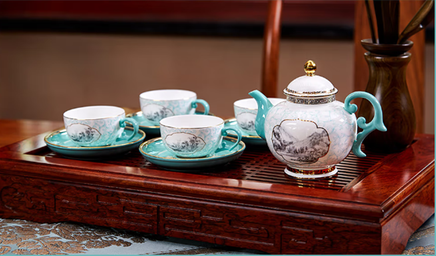 Silk Road 22-Piece Vintage Chinese Style Bone China Dinnerware Set – GC ...